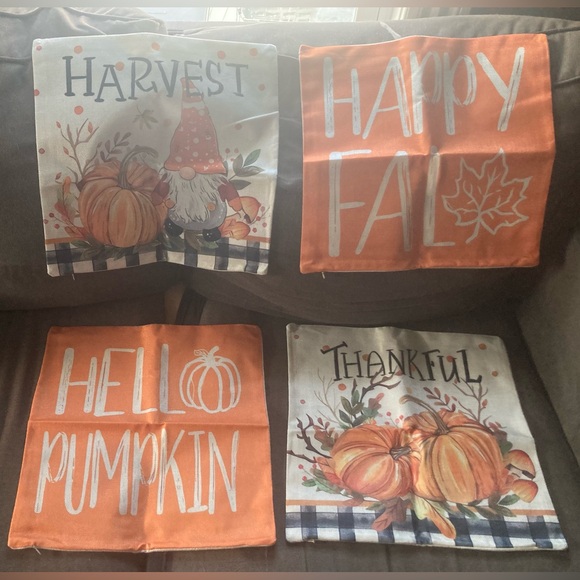 Accents | Pillow Covers Autumn Fall Themed Set Of 4 16 X 16 New | Poshmark